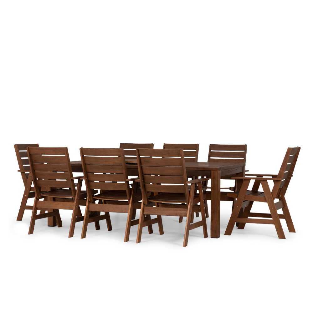 Palm Beach 10 Piece Outdoor Dining Set with Lazy Susan - W210 | Target ...